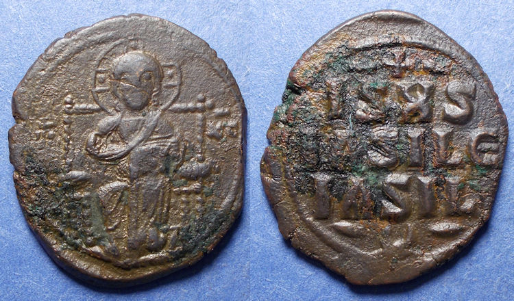 Byzantine Empire, Annonymous Class D (Constantine IX) 1042-55, Bronze ...