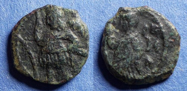 Nabatea, Aretas IV & Shaqilat 16 AD, Bronze AE15 | Ancient Eastern Coins