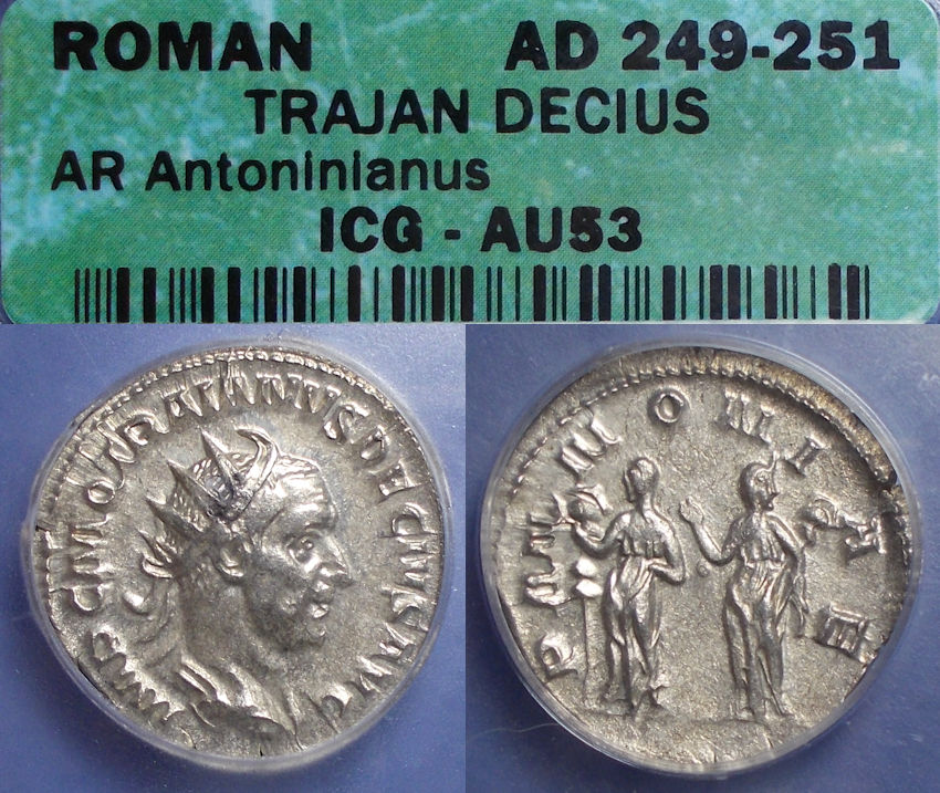 Roman Empire, Trajan Decius 249-251, Silver Antoninianus | Roman ...