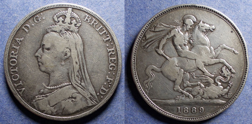 United Kingdom, Victoria 1889, Silver Crown | European Coins