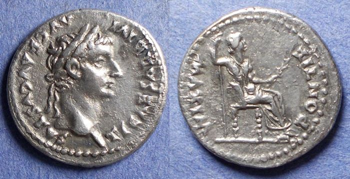 Roman Empire, Tiberius 14-37, Silver Denarius | Roman Imperial Coins