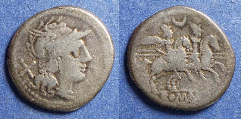 Roman Republic, Anonymous 194-190 BC, Silver Denarius | Roman ...