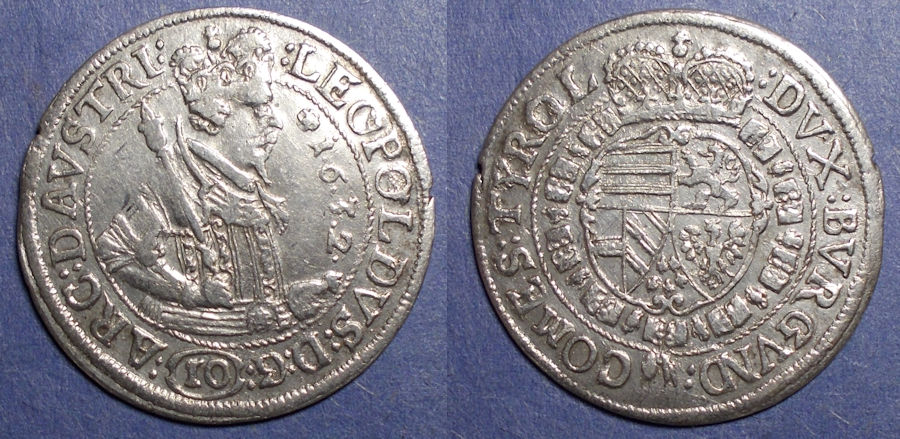 Austria, Leopold V 1626-36 (1632), Silver 10 Kreuzer | European Coins