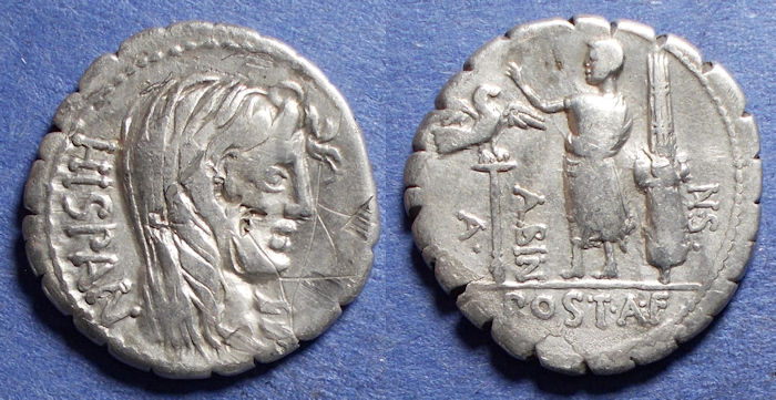 Roman Republic, A Postumius 81 BC, Silver Serrate Denarius | Roman ...