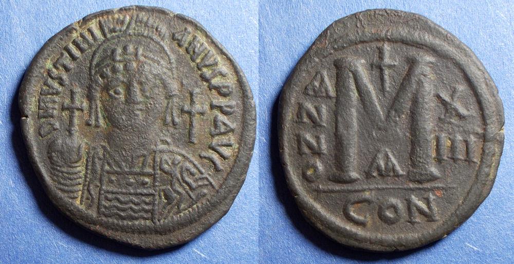 Byzantine Empire, Justinian I 527-565, Bronze Follis | Byzantine Coins