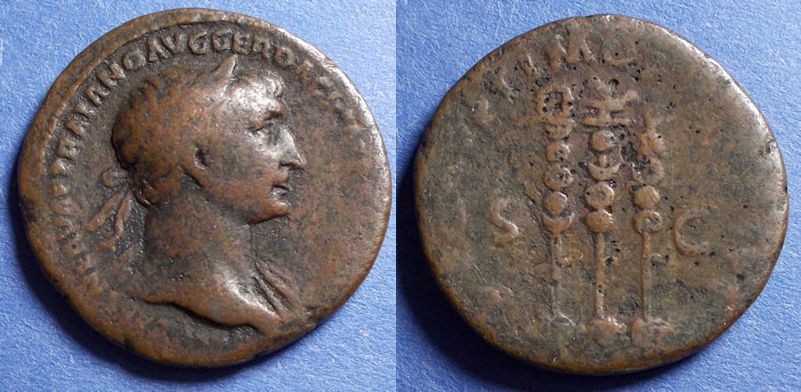 Roman Empire, Trajan 98-117, Bronze Aes | Roman Imperial Coins