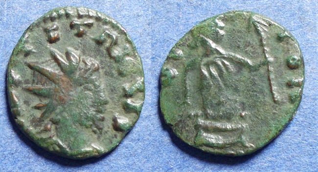 Romano-Gallic Emperors, Tetricus I: Barbarous imitation 271-4, Bronze ...