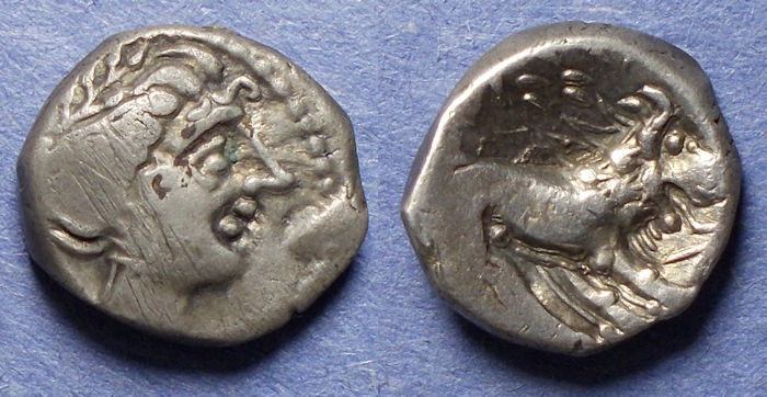 Celtic Gaul: Insubres, Imitation of Massalia Circa 100 BC, Silver Drachm