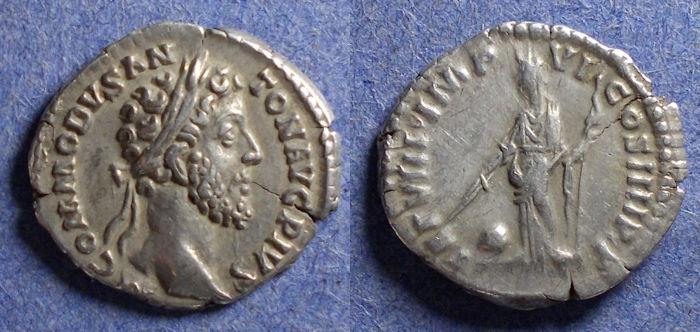Roman Empire, Commodus 177-192, Silver Denarius | Roman Imperial Coins