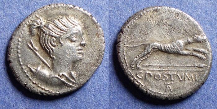 Roman Republic, C Postumius 74 BC, Silver Denarius | Roman Republican Coins
