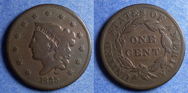 United States, 1835, Coronet Cent | Large Cents