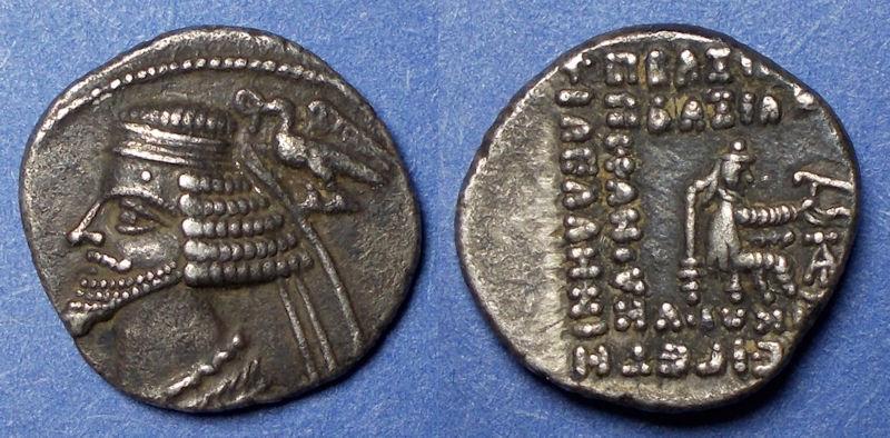Parthian Kingdom, Phraates IV 38-2 BC, Silver Drachm | Ancient Eastern ...