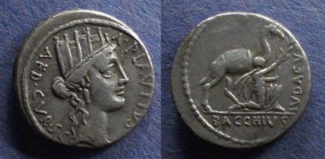 Roman Republic, A Plautius 55BC, Denarius | Roman Republican Coins