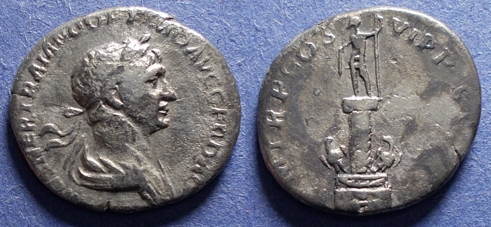 Roman Empire, Trajan 98-117, Silver Denarius | Roman Imperial Coins