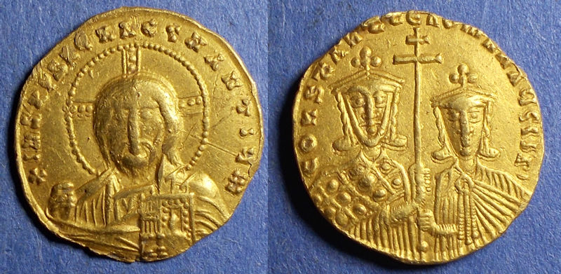 Byzantine Empire, Constantine VII with Romanus II 913-959, Gold Solidus