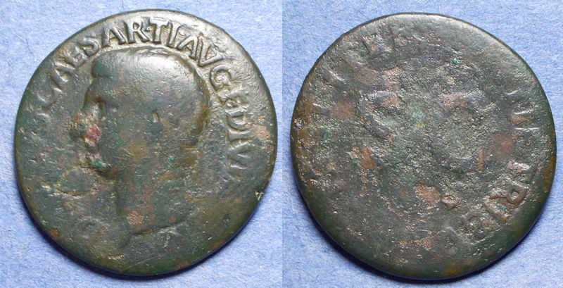 Roman Empire, Drusus d. 23, Copper Aes | Roman Imperial Coins
