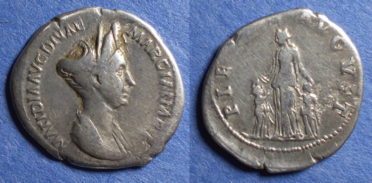 Roman Empire, Matidia (Trajan's sister) 112-7, Silver Denarius