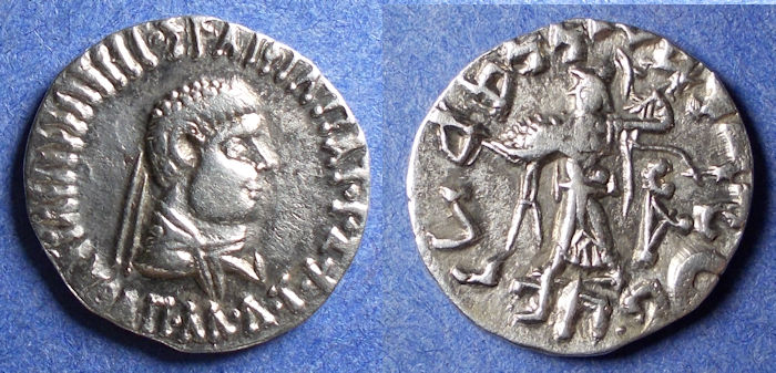 Bactria, Apollodotus II 80-65 BC, Silver Drachm | Ancient Eastern Coins