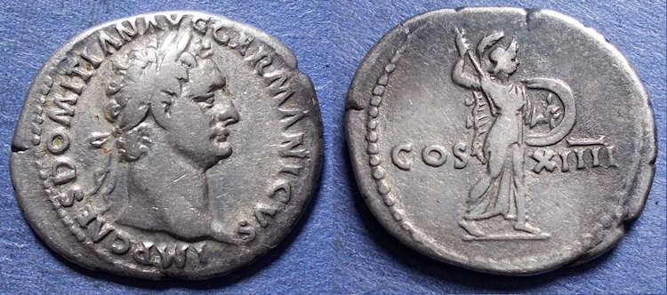 Roman Empire, Domitian 81-96, Silver Denarius | Roman Imperial Coins