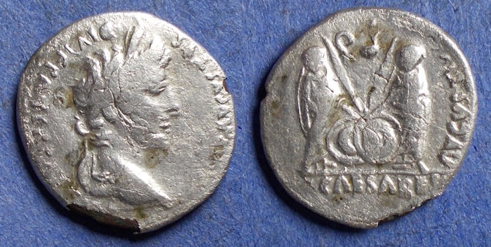Roman Empire, Augustus 27BC-14AD, Silver coated bronze Fourree Denarius