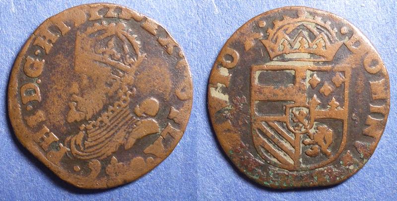 Vlaanderen, Philip II 1555-1598 (159?), AE Oord | Medieval Coins