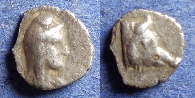 Caria, Uncertain 400-340 BC, Silver Hemiobol | Greek Coins