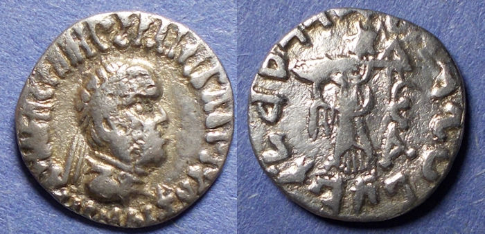 Bactria, Apollodotos II 80-65 BC, Silver Drachm | Ancient Eastern Coins