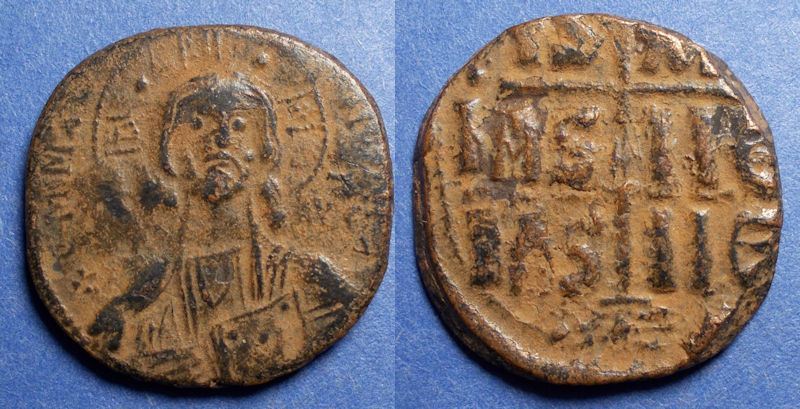 Byzantine Empire, Anonymous Class B 1028-34, Bronze Follis | Byzantine ...