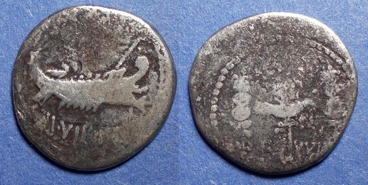 Roman Imperatorial, Marc Antony 31/30 BC, Silver Denarius | Roman ...