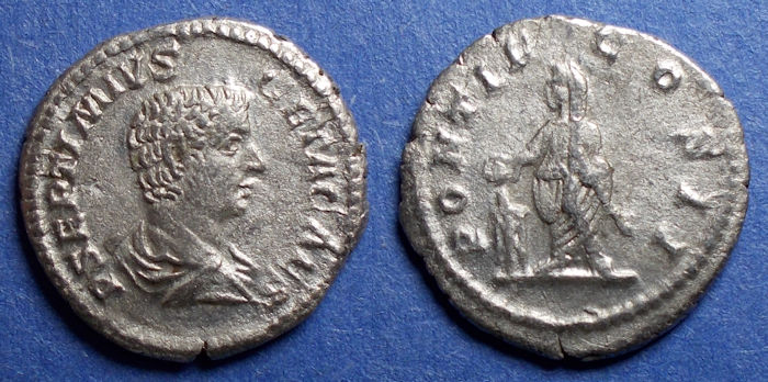 Roman Empire, Geta (as Caesar) 198-208, Silver Denarius | Roman ...