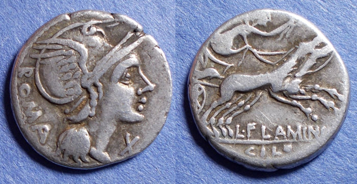 Roman Republic, L Flaminius Chilo 109-8 BC, Silver Denarius | Roman ...