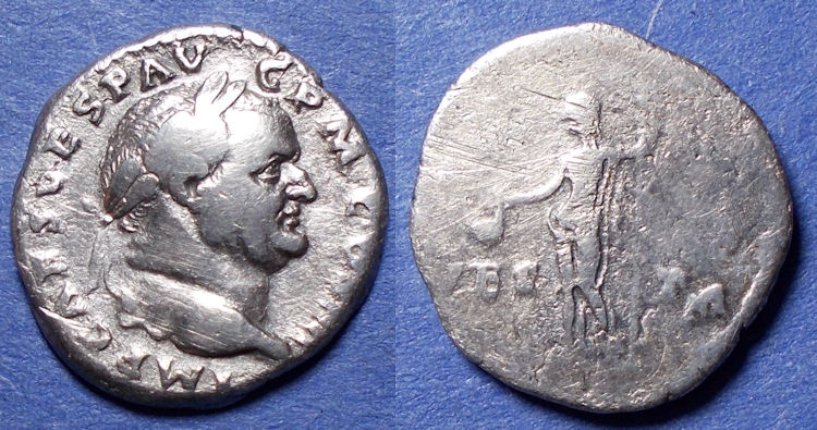 Roman Empire, Vespasian 69-79, Silver Denarius | Roman Imperial Coins