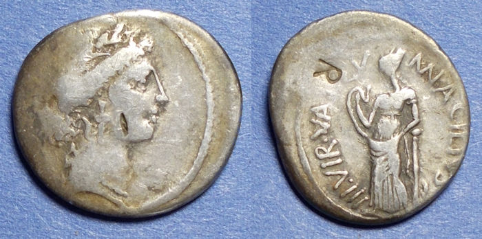 Roman Republic, Mn. Acilius Glabrio 55 BC, Silver Denarius | Roman ...