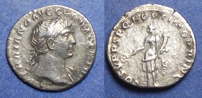 Roman Empire, Trajan 98-117, Silver Denarius | Roman Imperial Coins