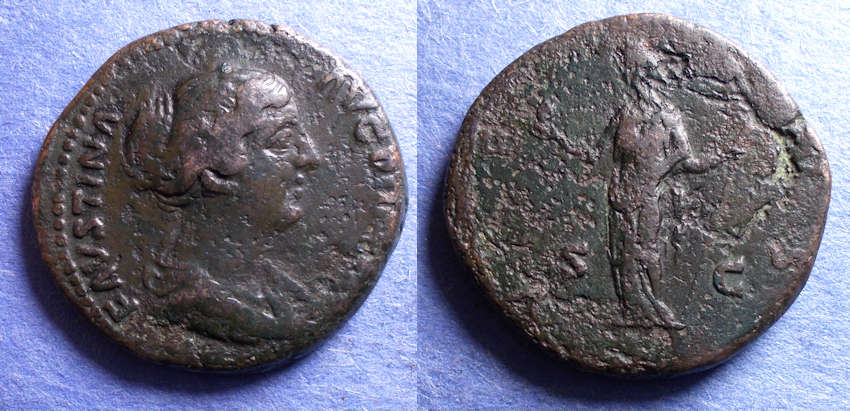 Roman Empire, Faustina Jr 147-175, Bronze Aes | Roman Imperial Coins