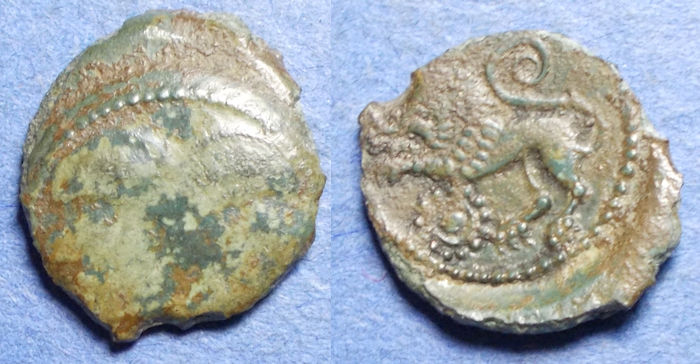 Celtic Gaul, Suessions 50-40 BC, Bronze AE15 | Celtic Coins