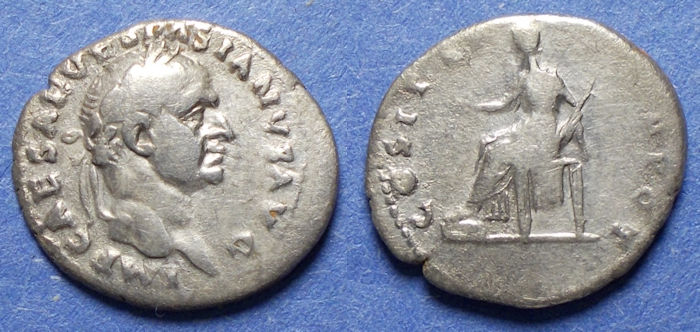 Roman Empire, Vespasian 69-79, Silver Denarius | Roman Imperial Coins