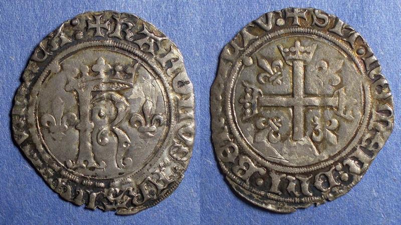 France, Clarles VIII 1483-1498, Silver Blanc carolus | European Coins