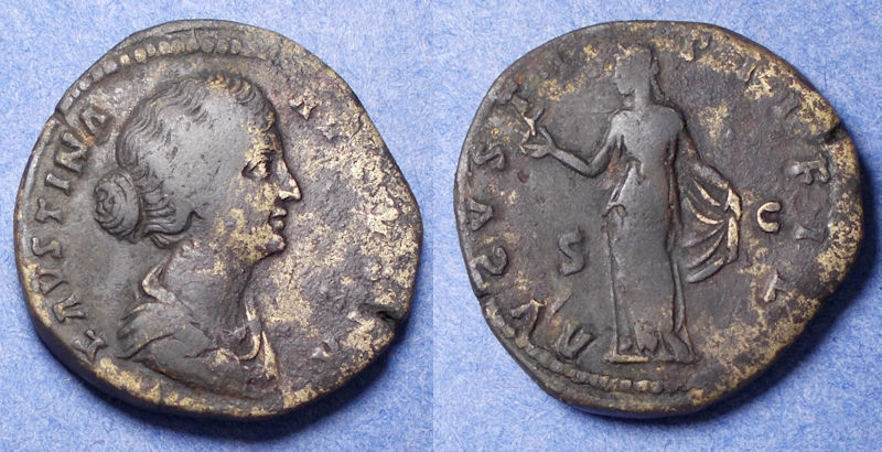 Roman Empire, Faustina Jr. 147-175, Brass Sestertius | Roman Imperial Coins