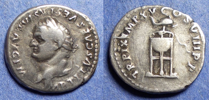 Roman Empire, Titus as Augustus 79-81, Silver Denarius | Roman Imperial ...