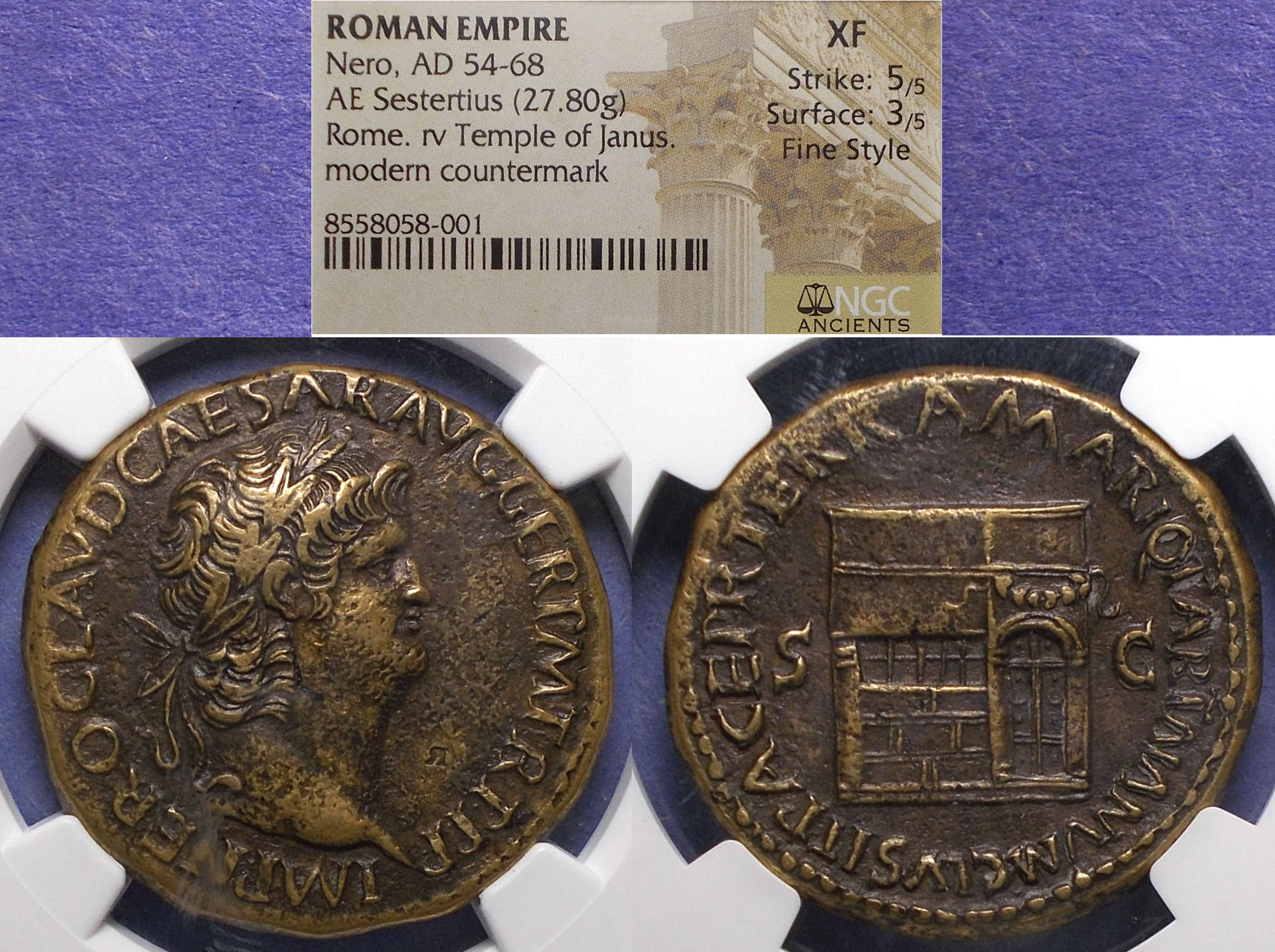 Roman Empire, Nero 54-68, AE Sestertius | Roman Imperial Coins