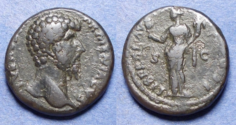 Roman Empire, Lucius Verus 161-169, Copper Aes | Roman Imperial Coins