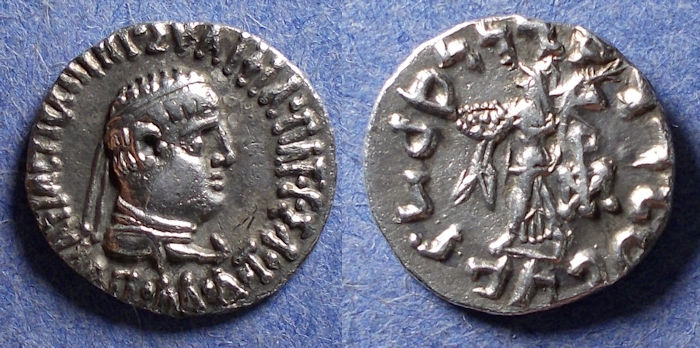 Bactria, Apollodotus II 80-65 BC, Silver Drachm | Ancient Eastern Coins