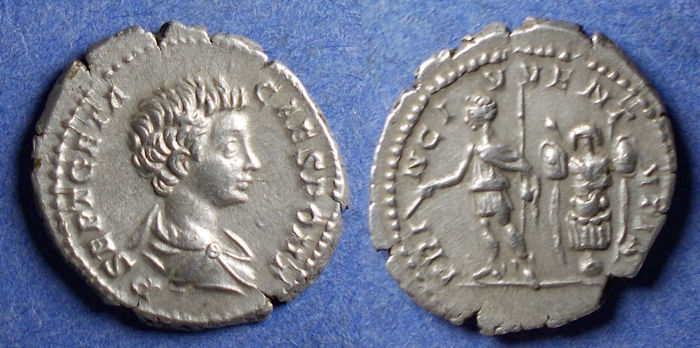 Roman Empire, Geta (as Caesar) 198-208, Silver Denarius | Roman ...