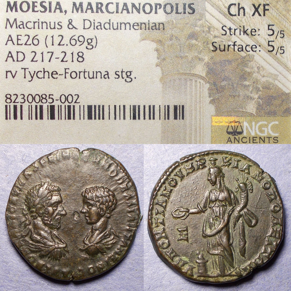 Moesia Inferior, Marcianopolis, Macrinus & Diadumenian 217-8, Bronze ...