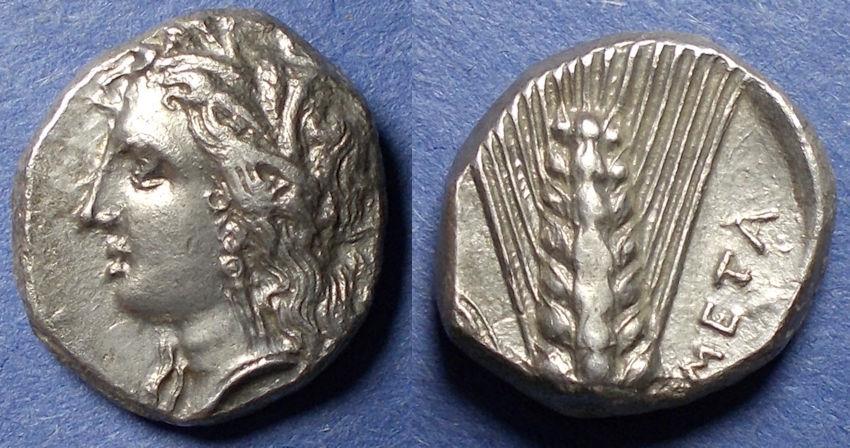 Lucania, Metapontion 330-290 BC, Silver Nomos | Greek Coins