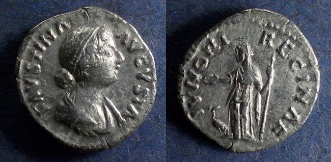 Roman Empire, Faustina Jr 146-175, Denarius | Roman Imperial Coins