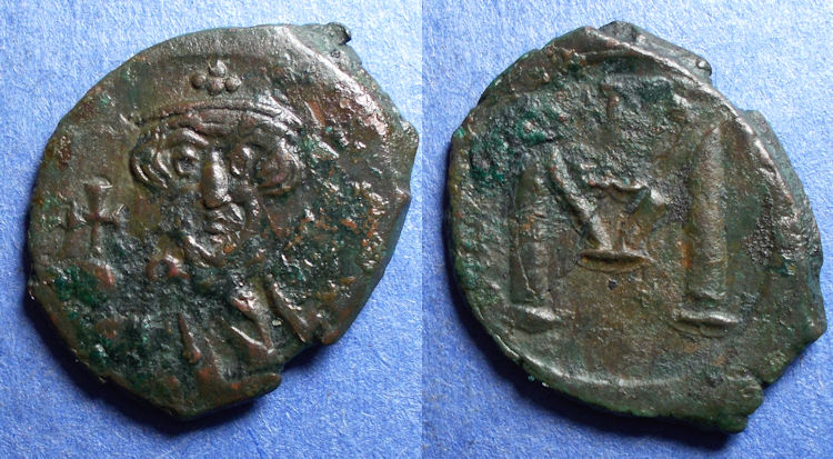 Byzantine Empire, Constans II 641-668, Bronze Follis | Byzantine Coins