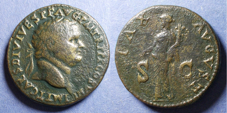 Roman Empire, Titus 79-81, Brass Sestertius | Roman Imperial Coins