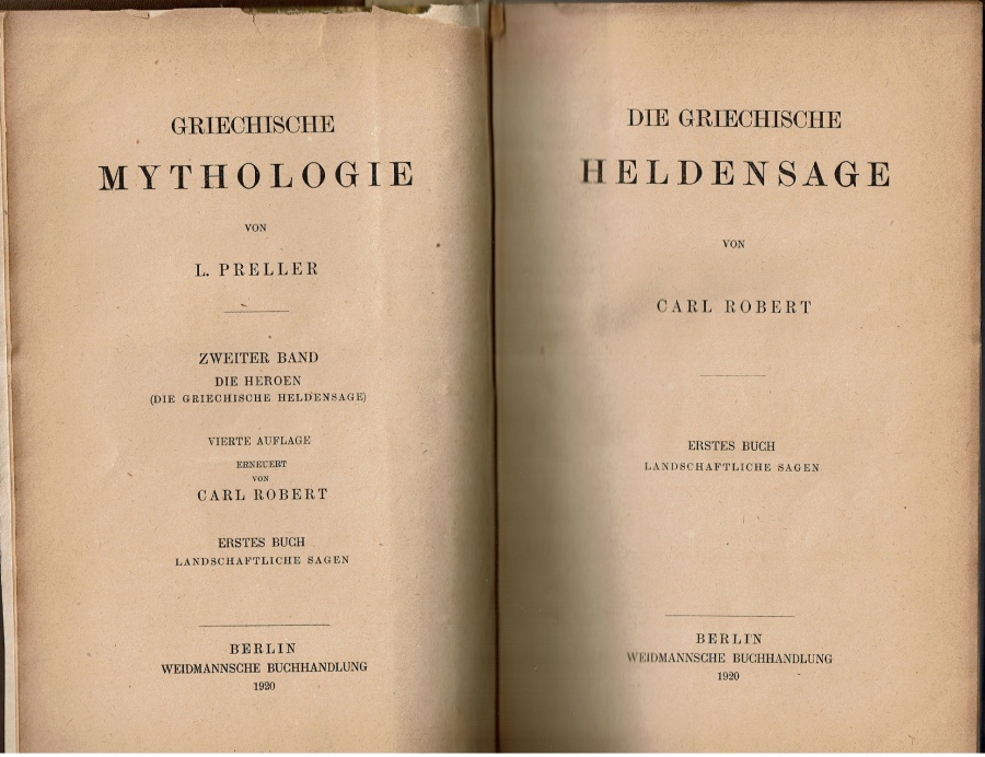 Die Griechische Heldensage, Greek Mythology, Von Carl Robert, Von L ...